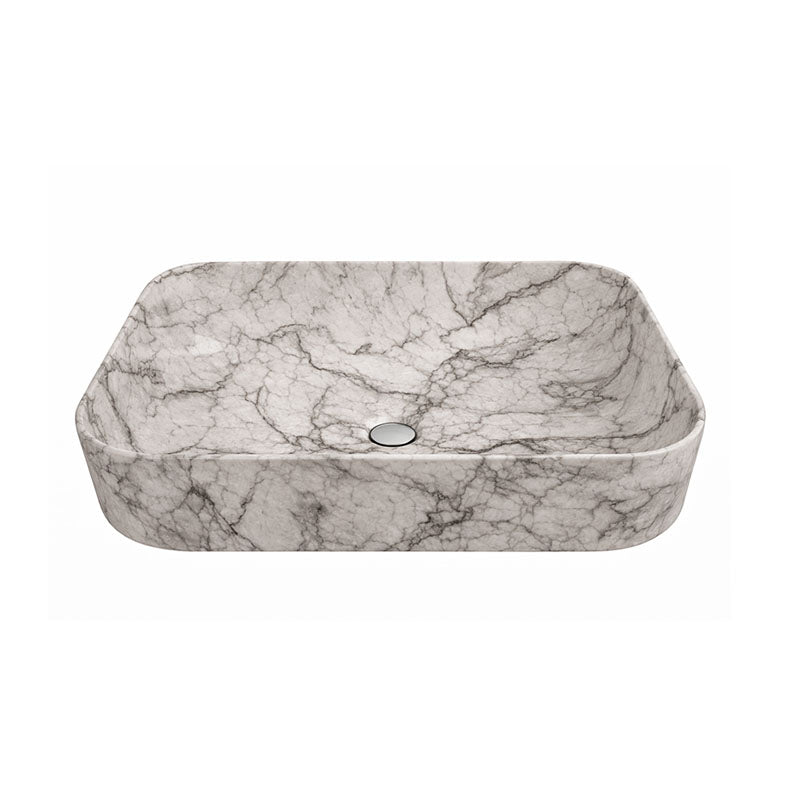 Above Counter Basin Rectangular Matte White Carrara 500x390x130mm ...