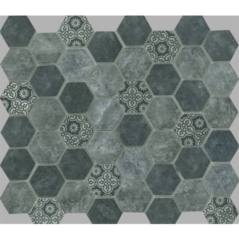SIGNATURE HEXAGON CHARCOAL SATIN 45X52 – Joshua Tiles & Bathrooms