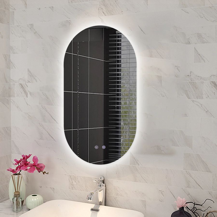 Capsule Shape Backlit LED Mirror 600x900mm – Joshua Tiles & Bathrooms