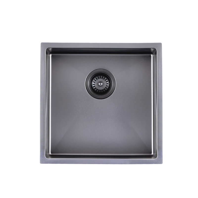 Satin Stainless Steel Handmade Single Bowl Top/Undermount Kitchen/Laun ...