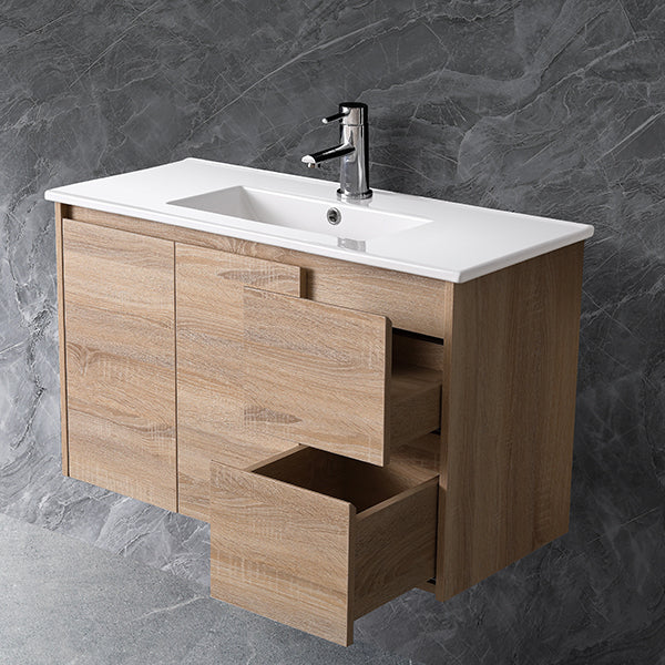 Sierra Series Wall Hung Natural Timber 580x355x520mm CABINET ONLY ...